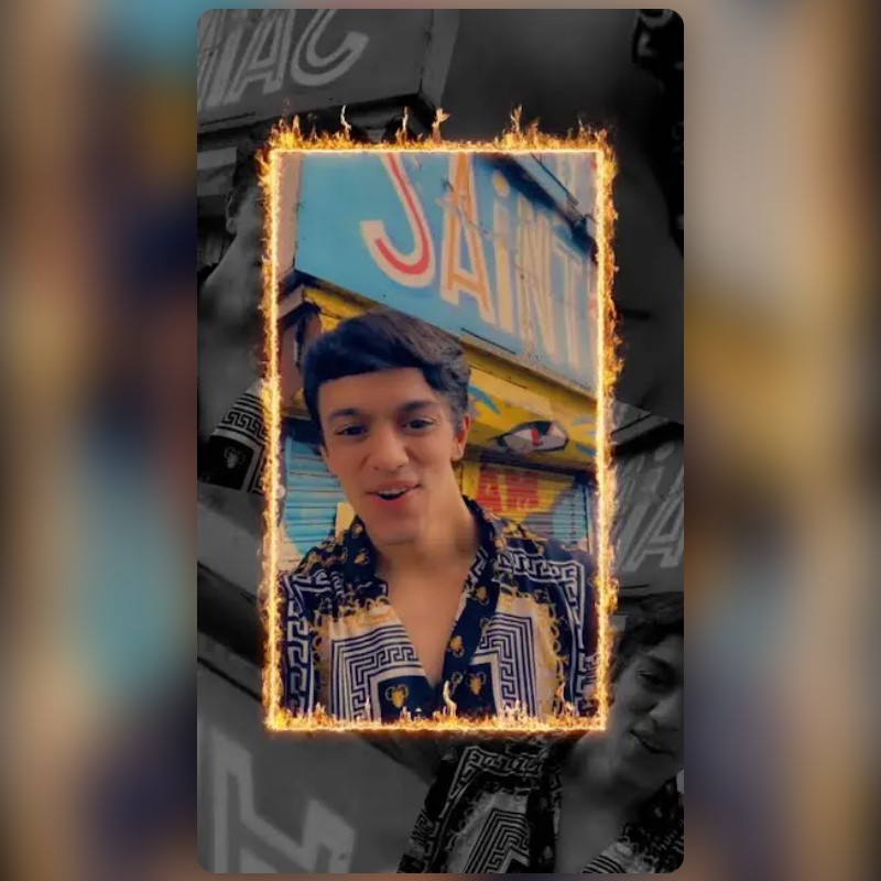Burning Frame Lens by Snapchat - Snapchat Lenses and Filters