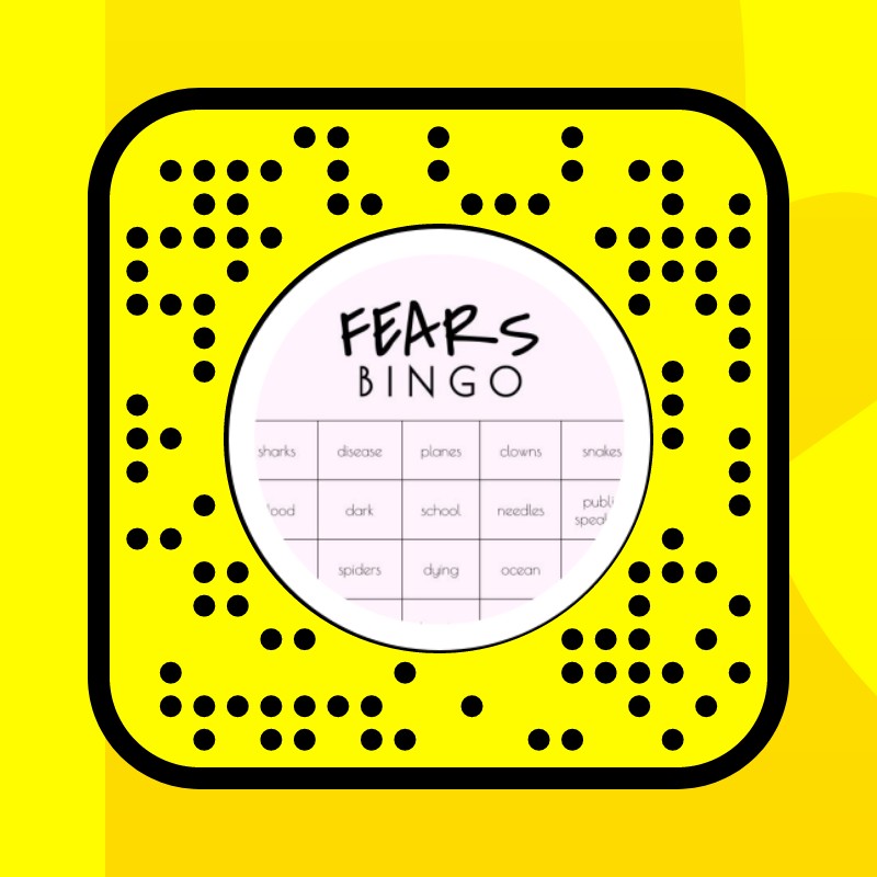 fears bingo Filter by Lauren Eckstein | Snapchat Lenses