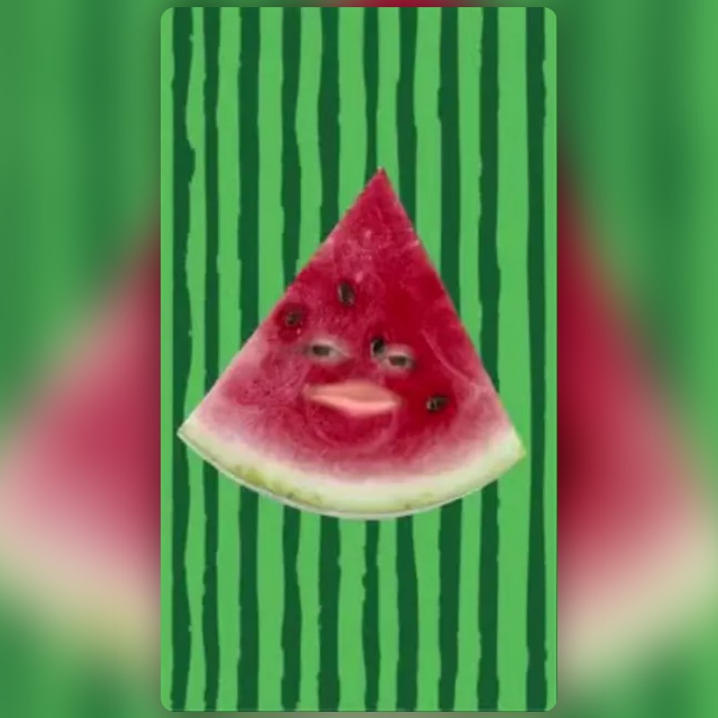 watermelon face Lens by Sujal Vadaliya - Snapchat Lenses and Filters