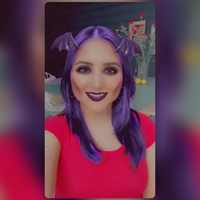 Violet Vampire Lens by Snapchat - Snapchat Lenses and Filters