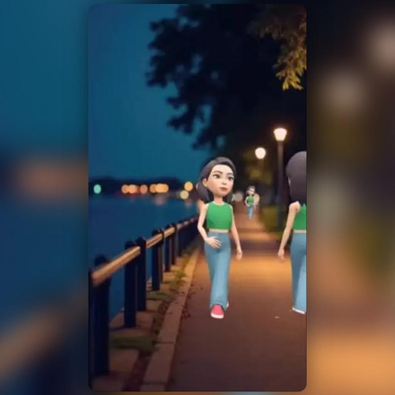 Bitmoji Triangle Filter by 🍁 𝐚мΔή 🍁 | Snapchat Lenses