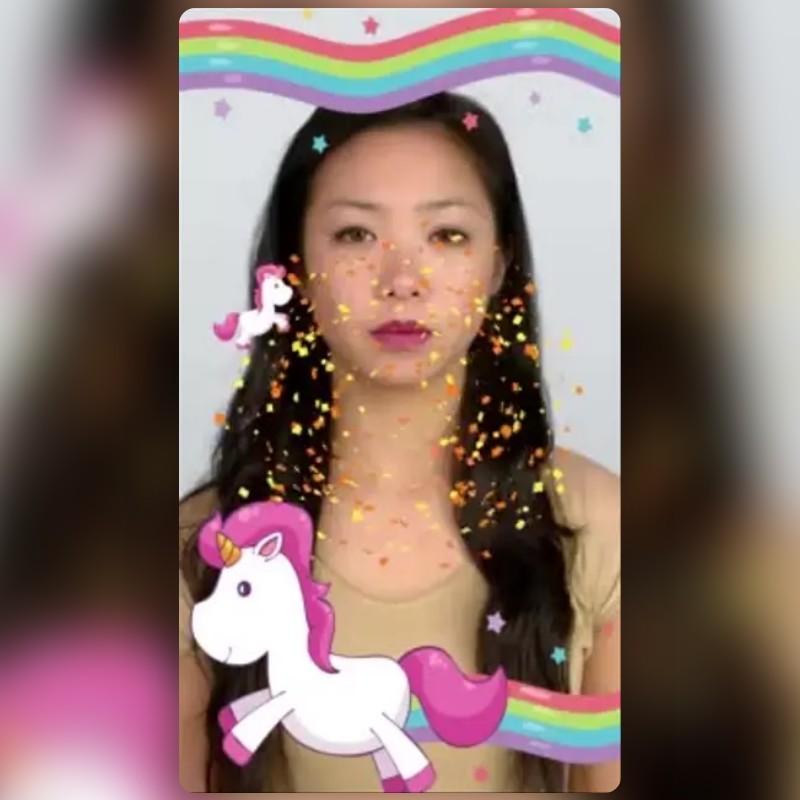 Unicorn Confetti Filter by U25 Vrinda | Snapchat Lenses