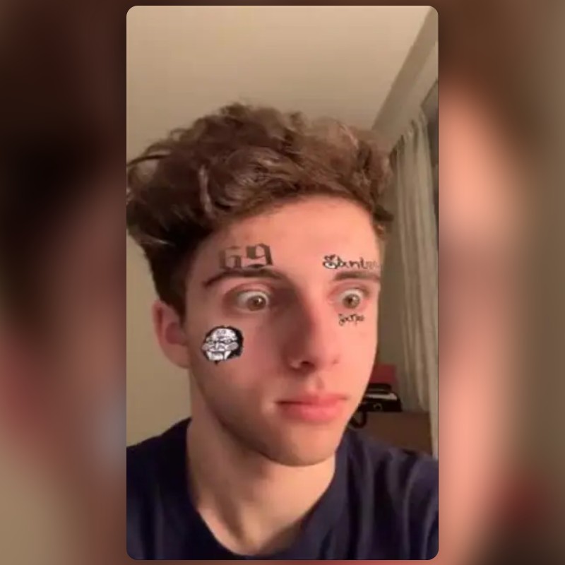 เลนส์ 6ix9ine Tattoos สร้างโดย Chris Panetta - เลนส์และฟิลเตอร์ Snapchat