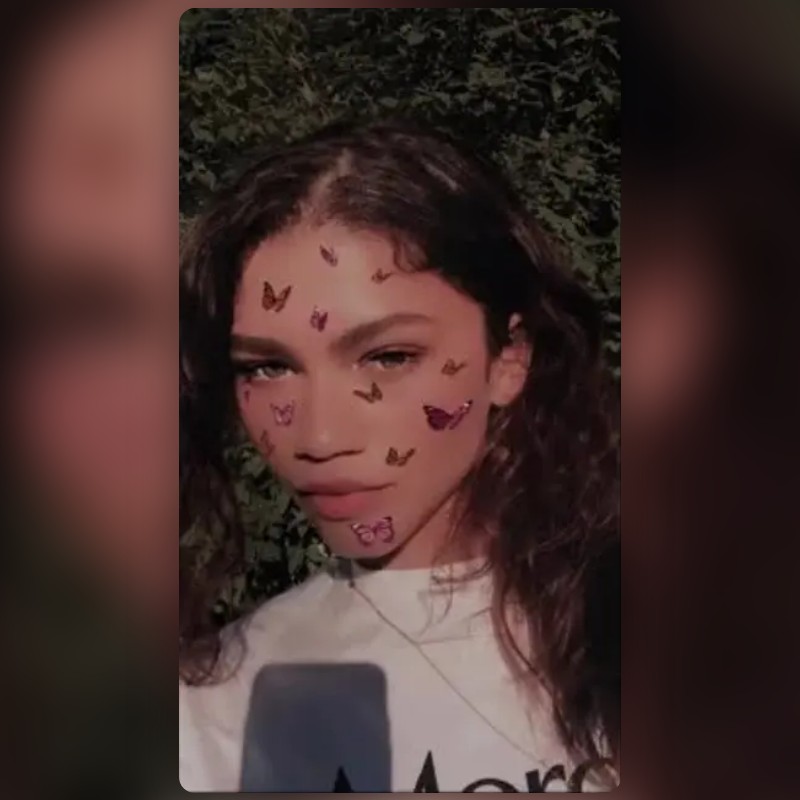 เลนส์ butterfly face สร้างโดย iza - เลนส์และฟิลเตอร์ Snapchat