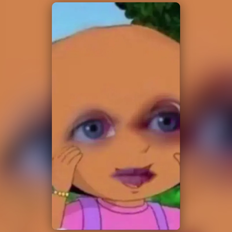 Face In Bald Dora Lens by Syur.24 - Snapchat Lenses and Filters