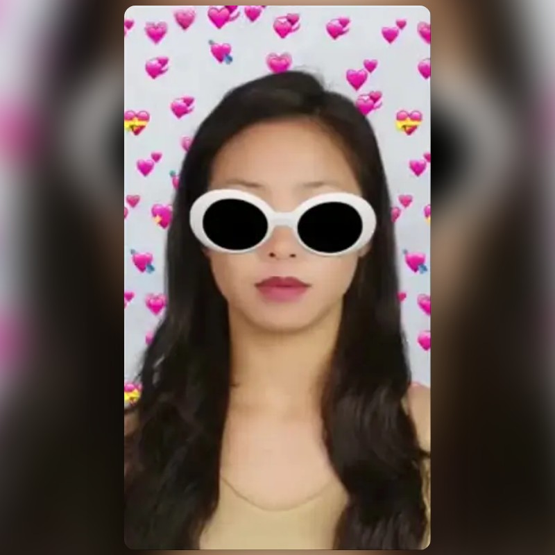 hearts and goggle Lens by melisa - Snapchat Lenses and Filters