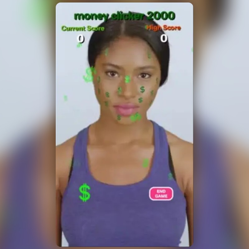 money clicker Lens by Will - Snapchat Lenses and Filters