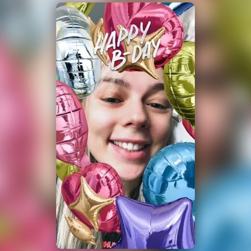 Birthday Balloons Lens by Snapchat - Snapchat Lenses and Filters