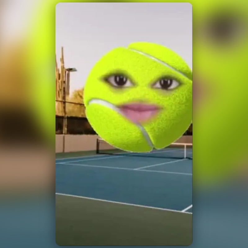 Tennis ball Lens by Chania - Snapchat Lenses and Filters