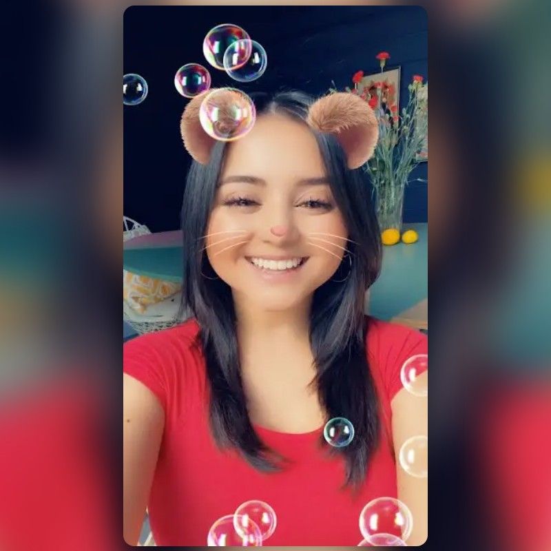 Ears and Bubbles Lens by Snapchat - Snapchat Lenses and Filters