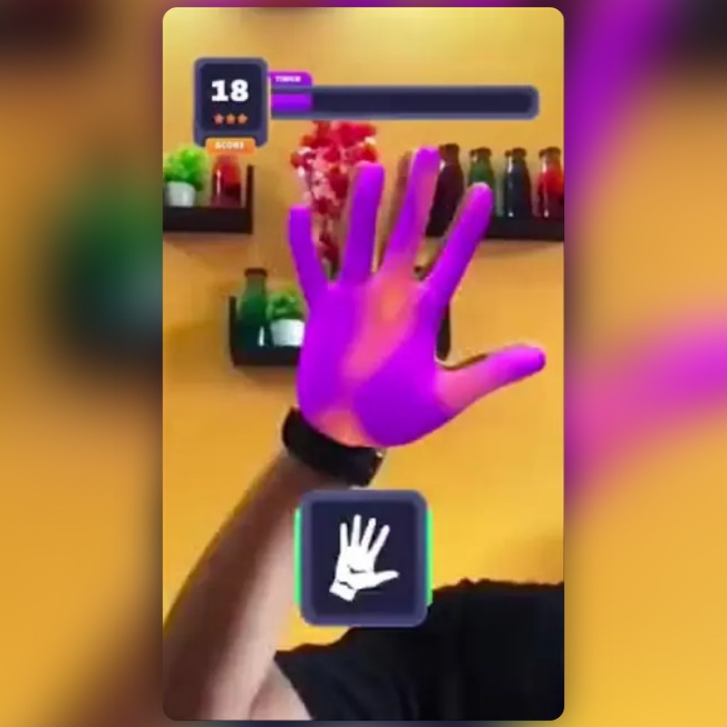 Hand Gesture Game Lens by Snapchat - Snapchat Lenses and Filters