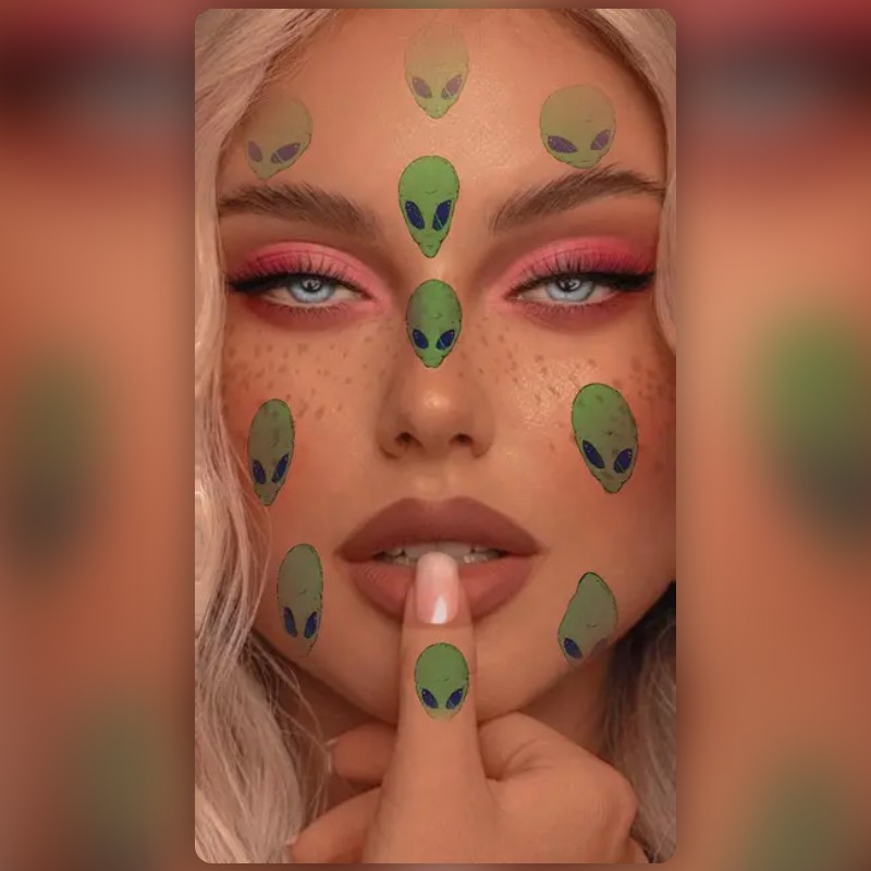 ALIEN AND MAKEUP Lens by abidmaghrabii - Snapchat Lenses and Filters