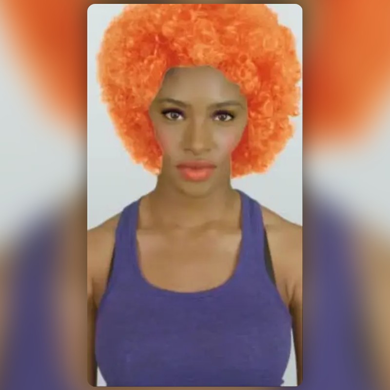 Orange Clown Hair Lens by Danielle Grace - Snapchat Lenses and Filters
