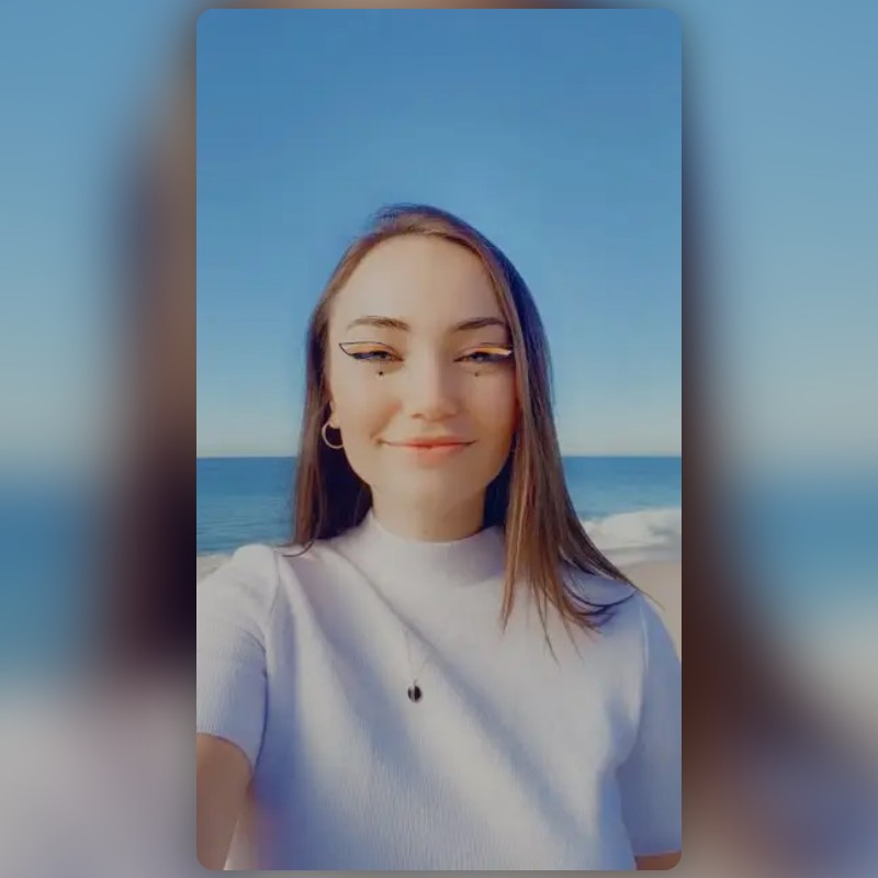 Orange Makeup Lens by Snapchat - Snapchat Lenses and Filters