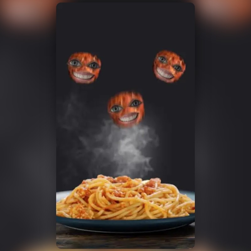 เลนส์ Funny Meatballs สร้างโดย Snapchat - เลนส์และฟิลเตอร์ Snapchat