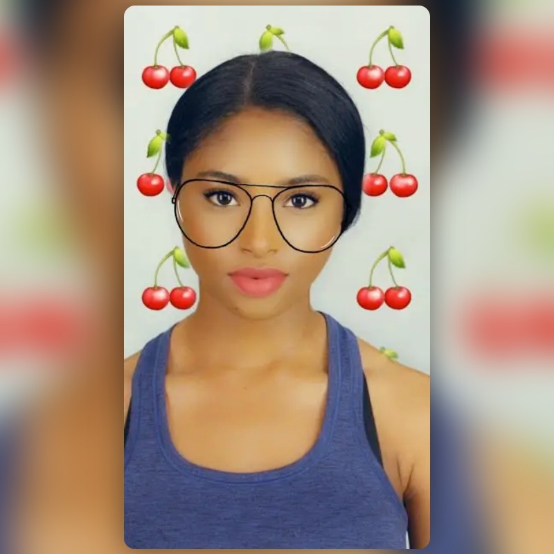 Cherries and Glasses Lens by Snapchat - Snapchat Lenses and Filters
