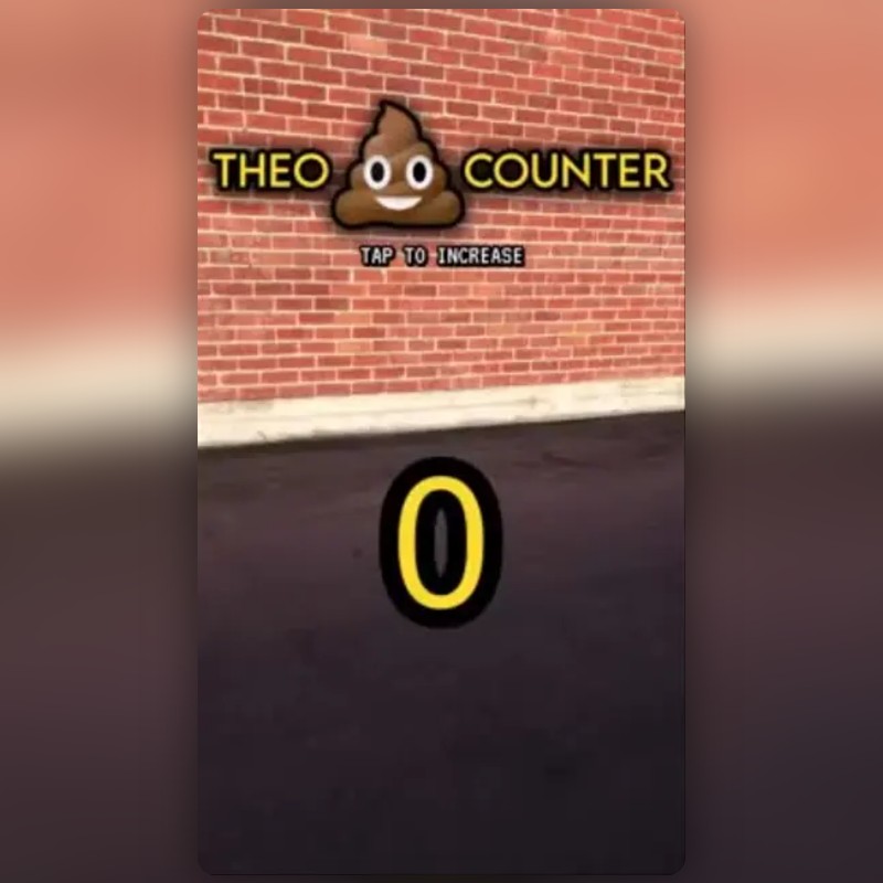 Theo Poo Counter Lens by Lucas - Snapchat Lenses and Filters