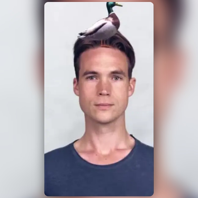 Duck on Head Lens by Conan - Snapchat Lenses and Filters