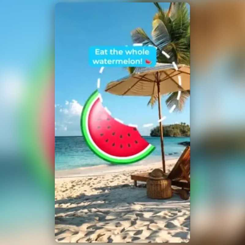 Eat Watermelon! Lens by Simon QR 🦖 - Snapchat Lenses and Filters