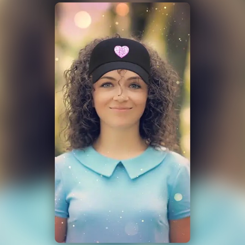Heart cap Lens by Snapchat - Snapchat Lenses and Filters