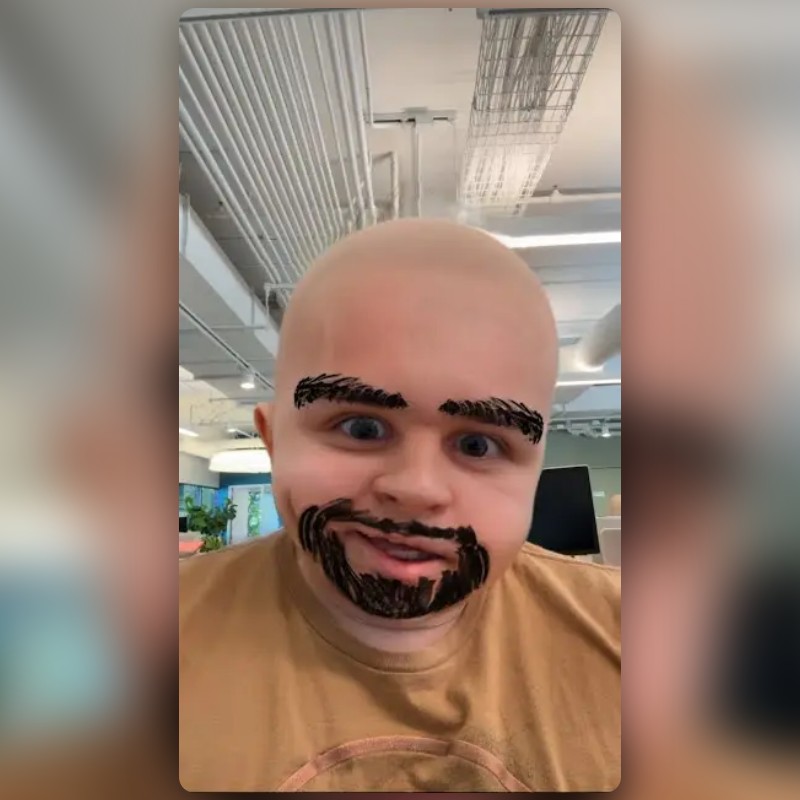 Baby with Fake Beard Lens by Snapchat - Snapchat Lenses and Filters