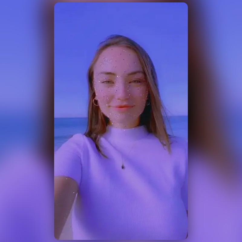 Cosmic Purple Glitter Lens by Snapchat - Snapchat Lenses and Filters