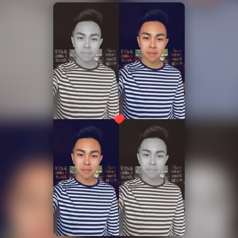 Collage with Heart Simple Lens by Snapchat - Snapchat Lenses and Filters