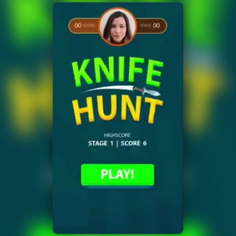 KNIFE HUNT Game Lens by Snapchat - Snapchat Lenses and Filters