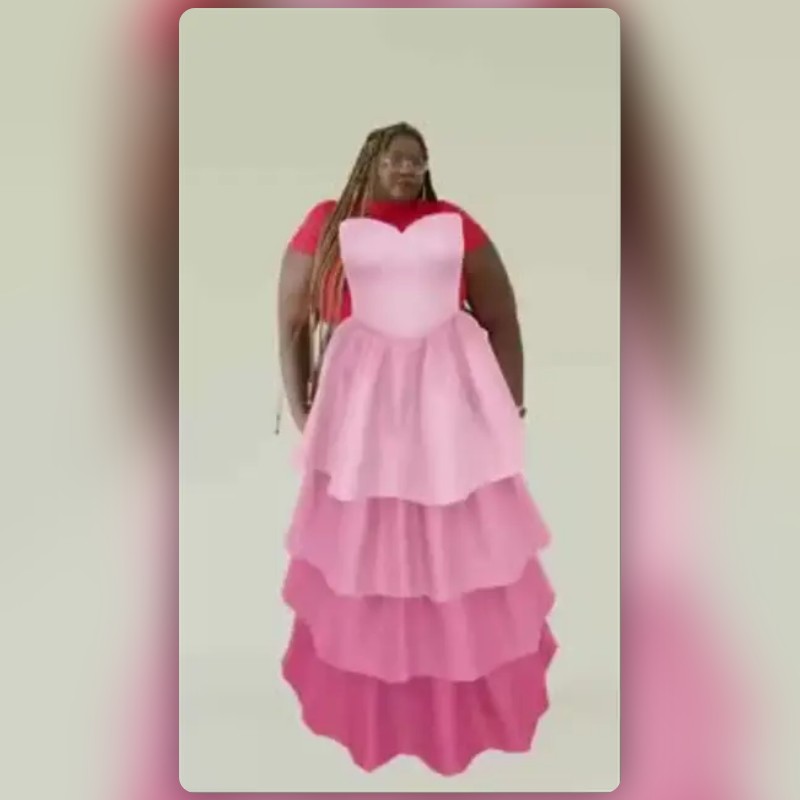 pink layered dress Lens by Eren - Snapchat Lenses and Filters