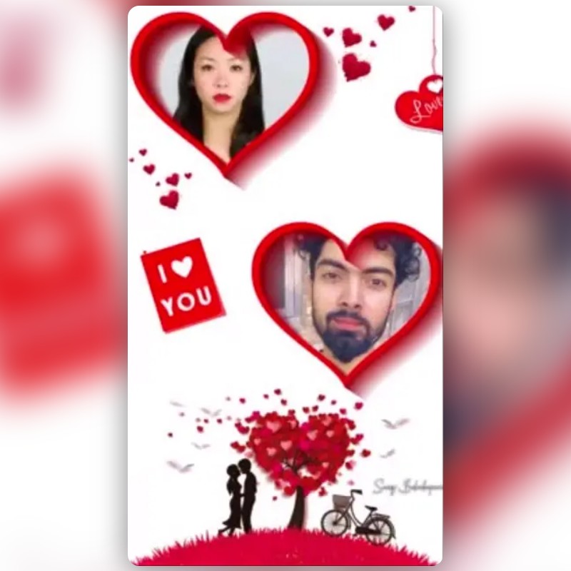 Love Frame I Lov U Lens by Sunny Bahadurpuria🎥 - Snapchat Lenses and Filters