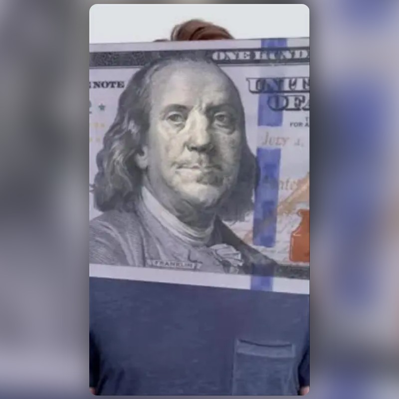 100 Dollar Bill Filter by Jeff Rayner | Snapchat Lenses