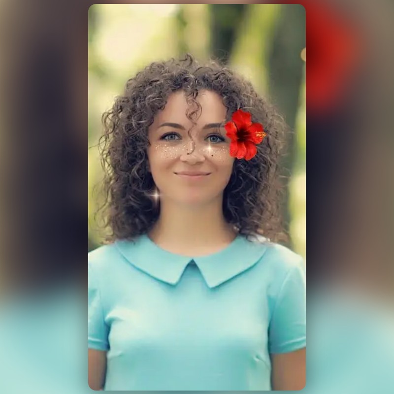 Flower in Hair Lens by Snapchat - Snapchat Lenses and Filters
