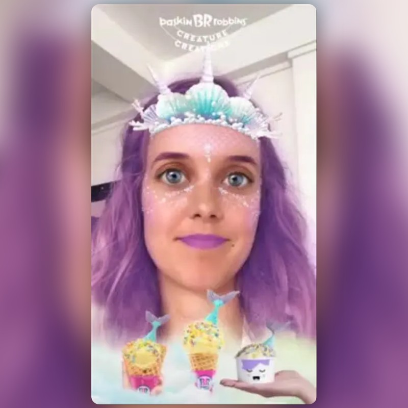 BR Mermaid Lens by Baskin- Robbins Australia - Snapchat Lenses and Filters