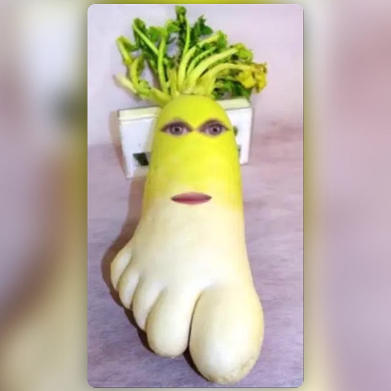 vegetable Foot Lens by Luke Medeiros - Snapchat Lenses and Filters
