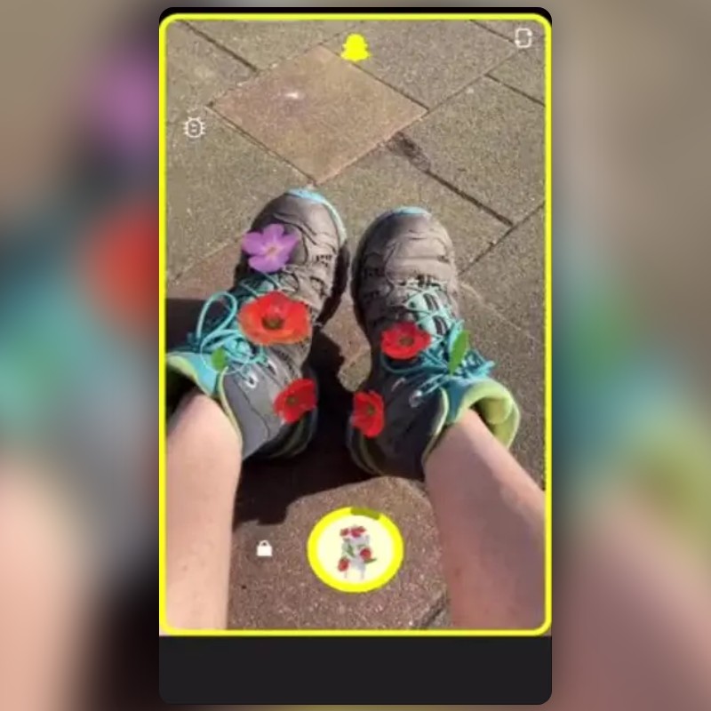GARDEN ON MY FEET Filter by Sarah Mayer | Snapchat Lenses