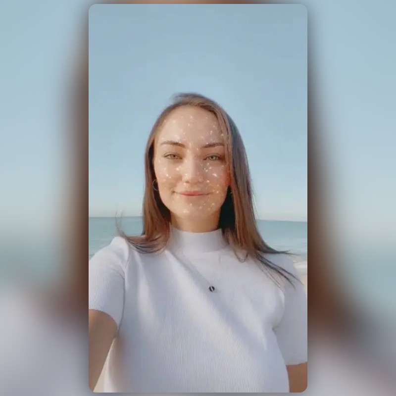 Sparkles on Face Lens by Snapchat - Snapchat Lenses and Filters