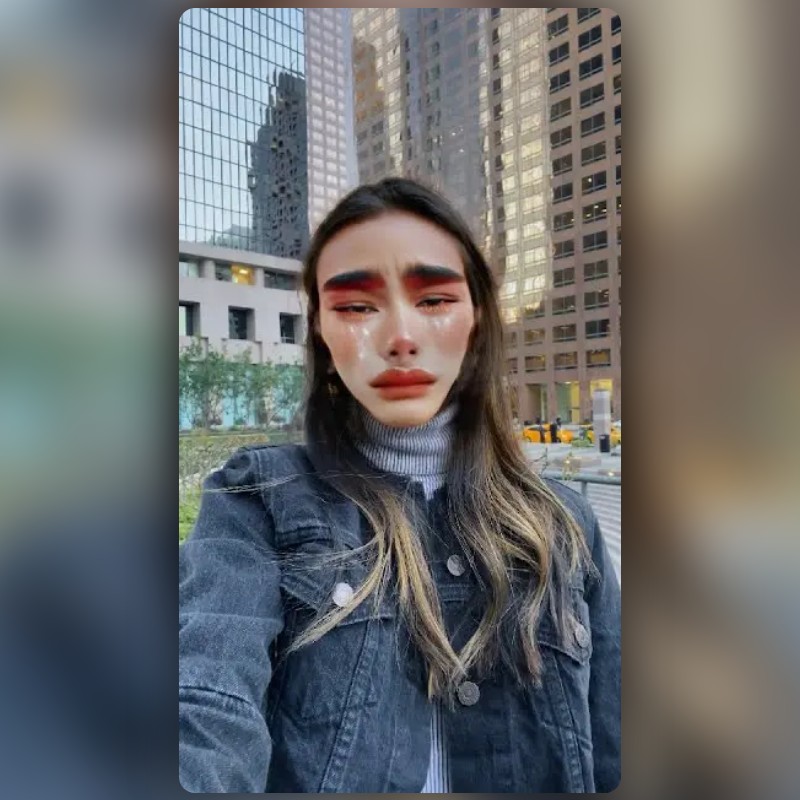 Sad Eyes Makeup Lens by Snapchat - Snapchat Lenses and Filters