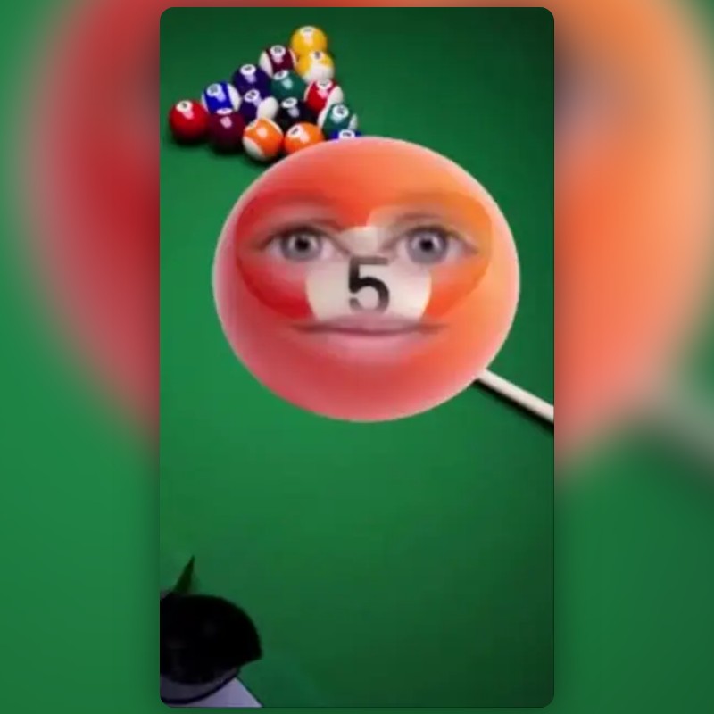 billiard face Lens by jessye - Snapchat Lenses and Filters