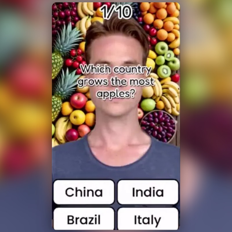 Fruit Country Quiz Filter by Anna Le | Snapchat Lenses