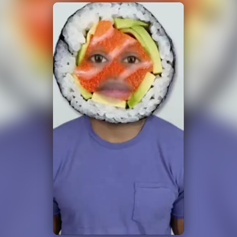 Sushi Face Lens by gaby🧚🏼‍♀️ - Snapchat Lenses and Filters