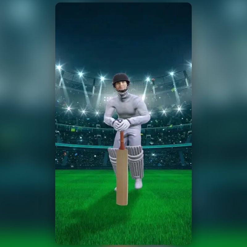 Cricket Batsman Filter by Snapchat | Snapchat Lenses