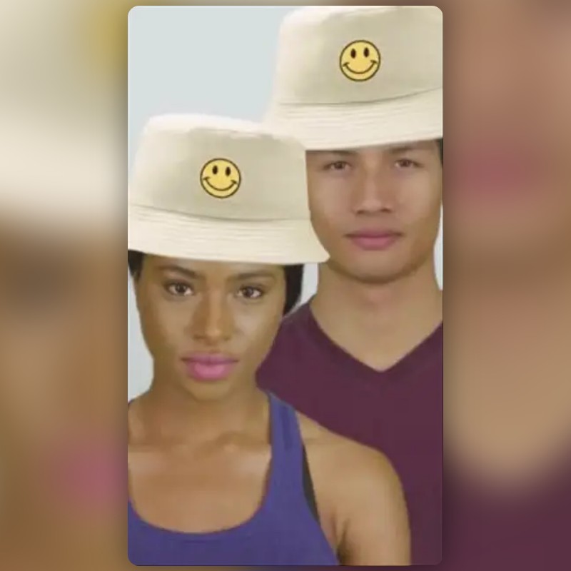 Smiley Bucket Hat Lens by Brikke - Snapchat Lenses and Filters