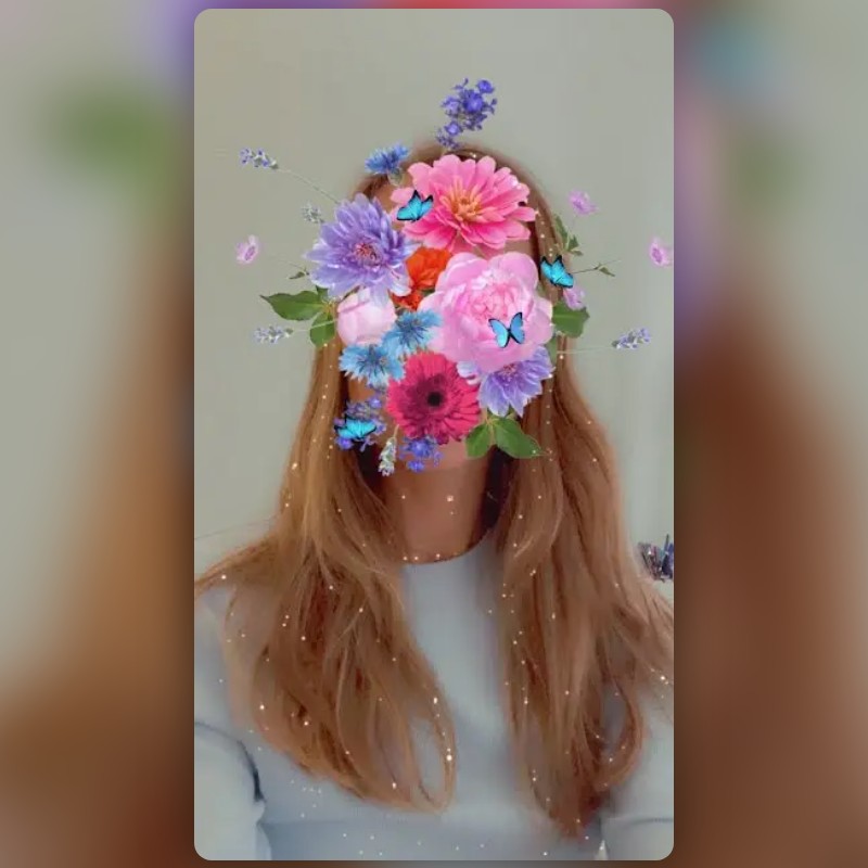 Flowers on the Face Lens by Snapchat - Snapchat Lenses and Filters