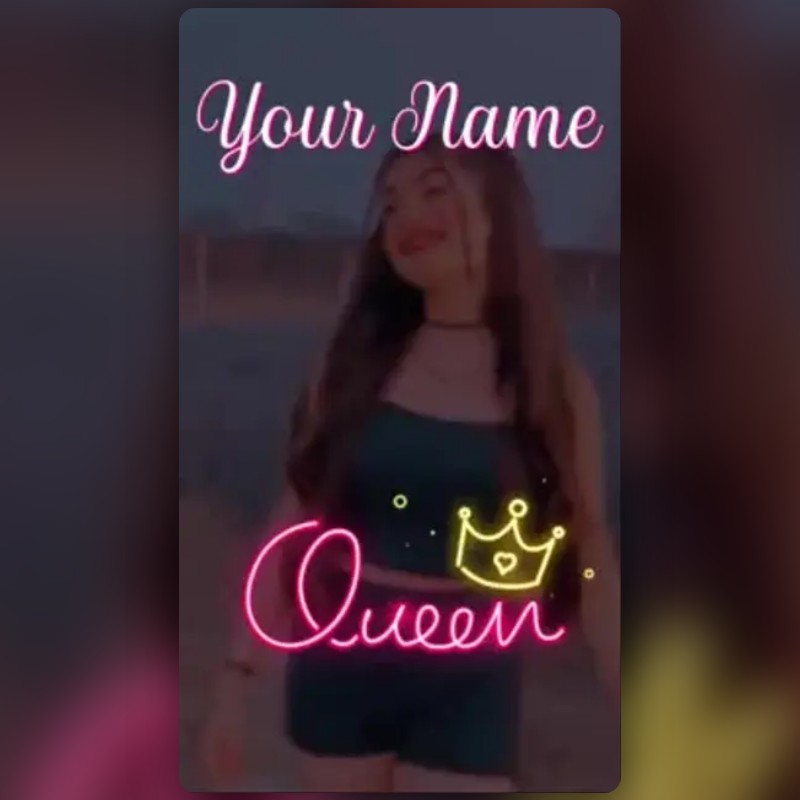 Queen Name Streak Filter by Sunny Bahadurpuria🎥 | Snapchat Lenses