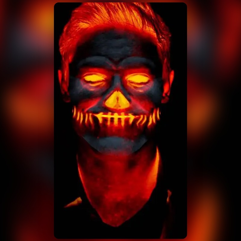 Fire Skull Filter by Snapchat | Snapchat Lenses