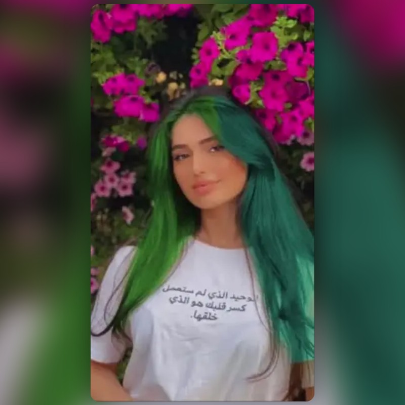 Green Hair Filter by 𝘽𝙚𝙟𝙖𝙧 𝙎𝙖𝙗𝙞𝙧 | Snapchat Lenses