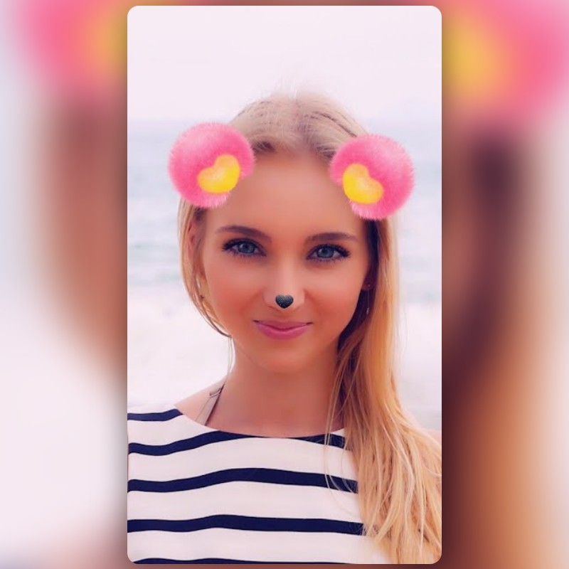 Pink Bear Lens By Snapchat Snapchat Lenses And Filters