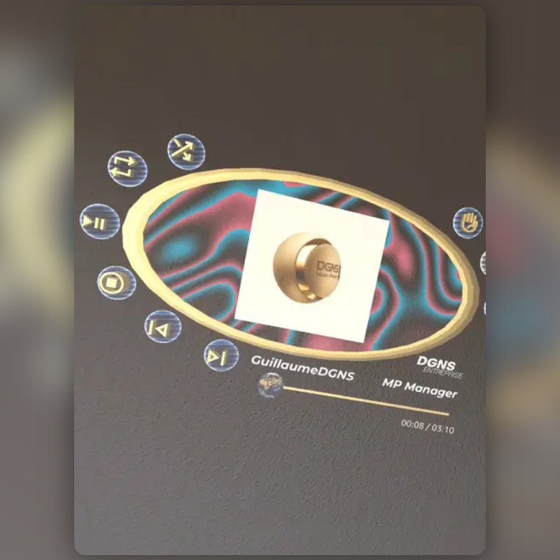 DGNS Music Player Filter by GuillaumeDGNS | Snapchat Lenses