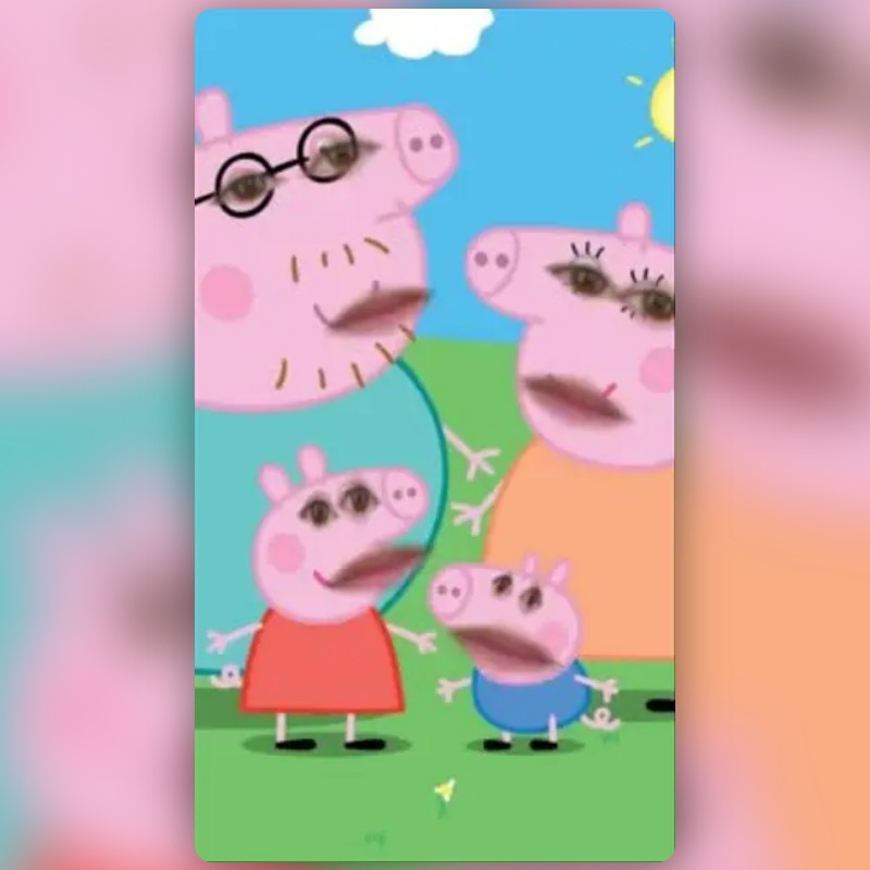 Peppa Family Lens by Devin Hendrawan - Snapchat Lenses and Filters