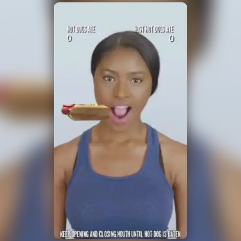 Hot Dog Eating Lens by Noah Lupo - Snapchat Lenses and Filters